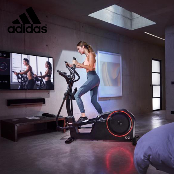 เครื่องเดินวงรี Adidas X-21 Cross Trainer มีลำโพง Bluetooth สีดำ ดีไซน์ ...