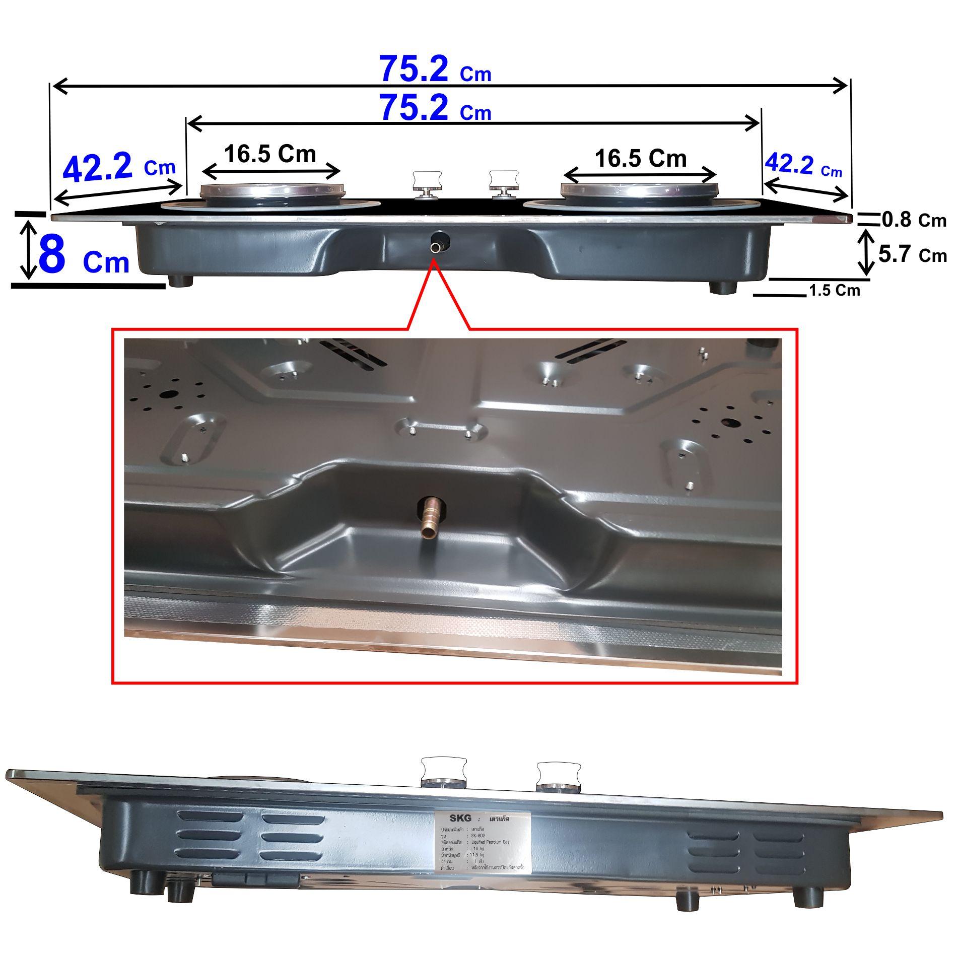 SKG เตาแก๊ส อินฟาเรส 2 หัว รุ่น SK-802 (สีดำ) - IT_Mall - ThaiPick