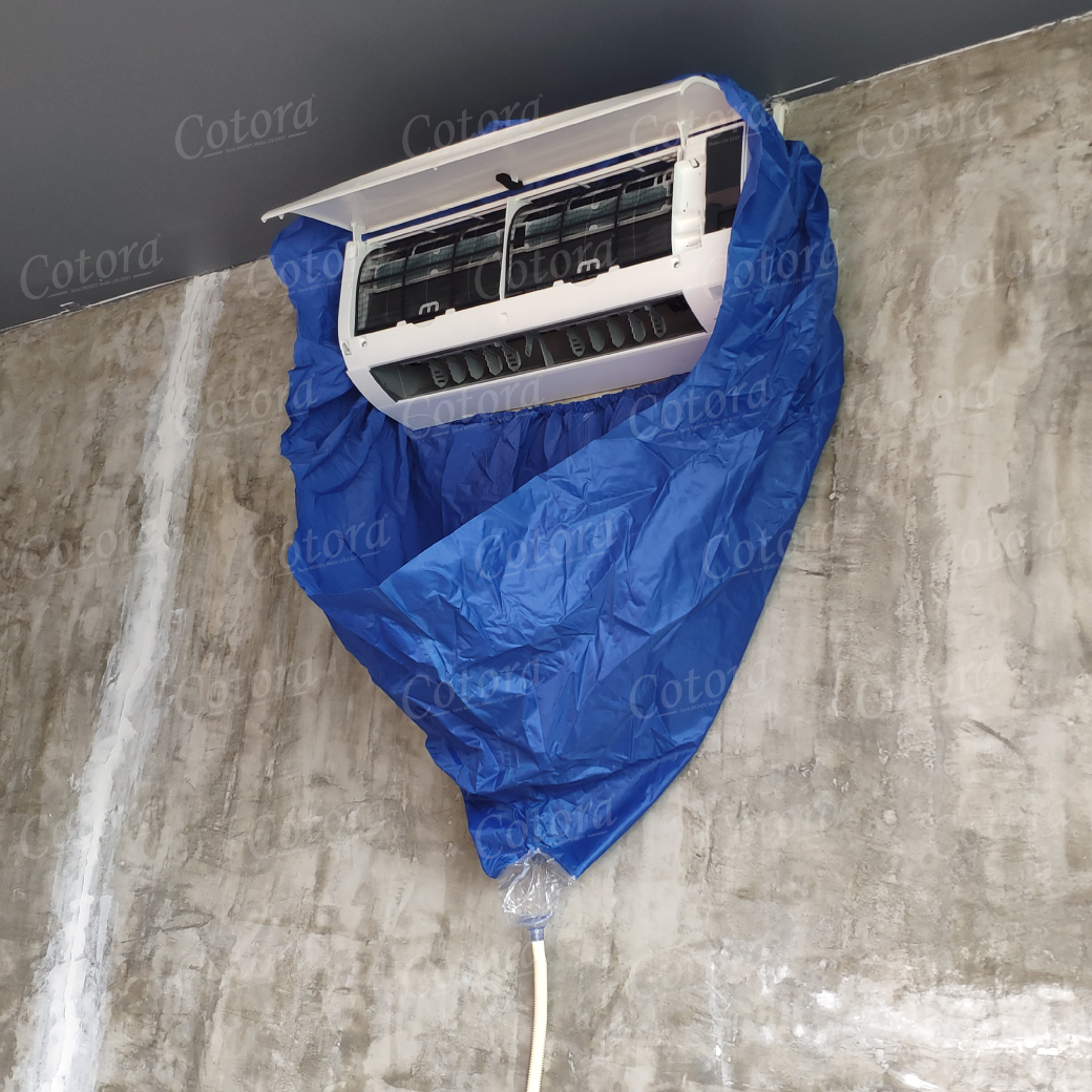 ใช้งานง่าย ผ้าล้างแอร์ ผ้าหนา ผ้าใบครอบล้างแอร์ ผ้าใบล้างแอร์ ถุงล้างแอร์ (ยืดได้ 70-150 ซม. ...