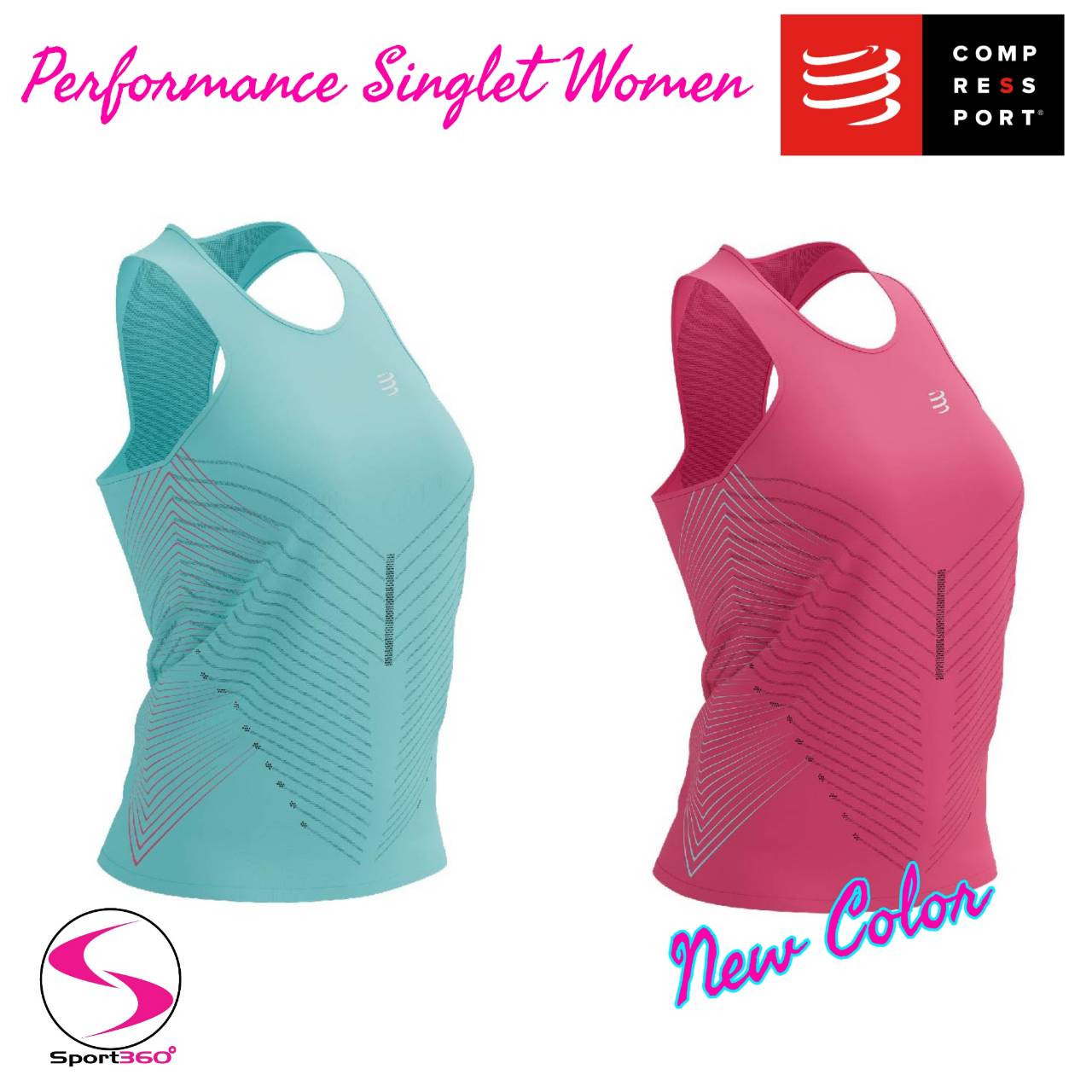 Compressport เสื้อวิ่งแขนกุด ผู้หญิง PERFORMANCE SINGLET Women 39g สีใหม่ 2023 - Sport360 - ThaiPick