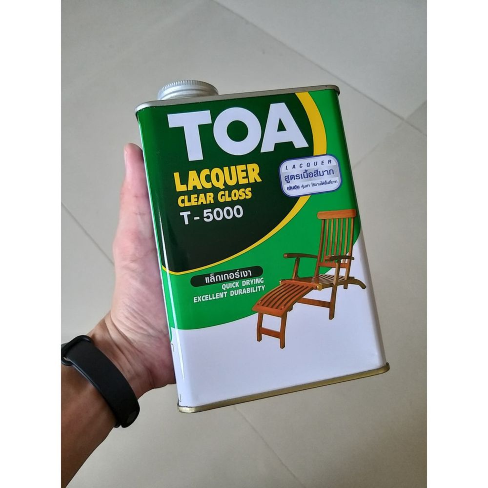 แลคเกอร์ทาไม้ TOA ของแท้ รุ่น T5000 เงา / T5500 ด้าน ขนาด 1 ลิตร แลคเกอร์เงา แลคเกอร์ด้าน แลคเก ...