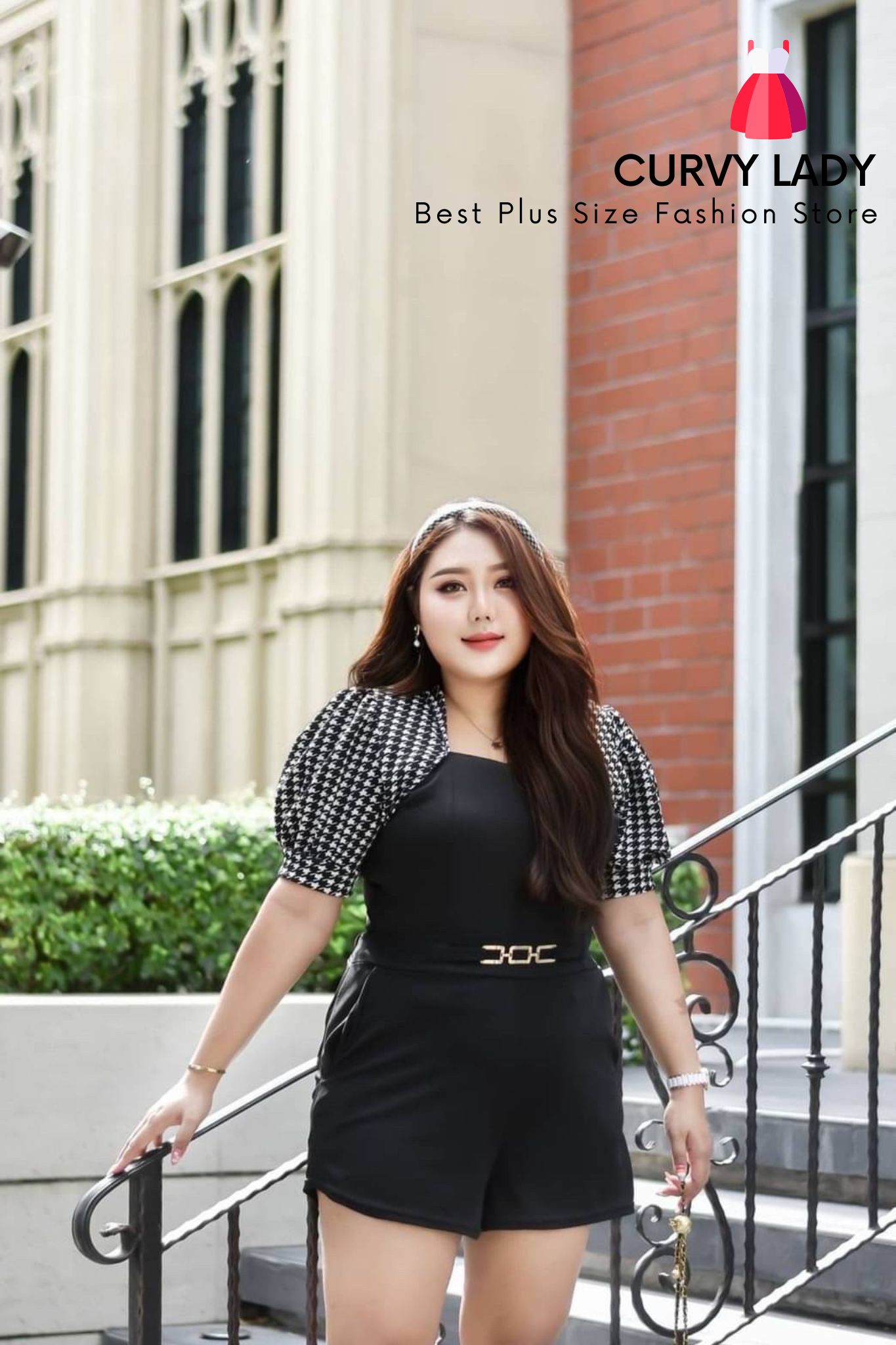CUR-S26 PLUS SIZE SET ชุดเซ็ทสาวอวบ เสือแซ่บ ชุดเซต 2ชิ้น (เสื้อ + กางเกงขาสั้น) ผ้ายืด (XLอก42 ...