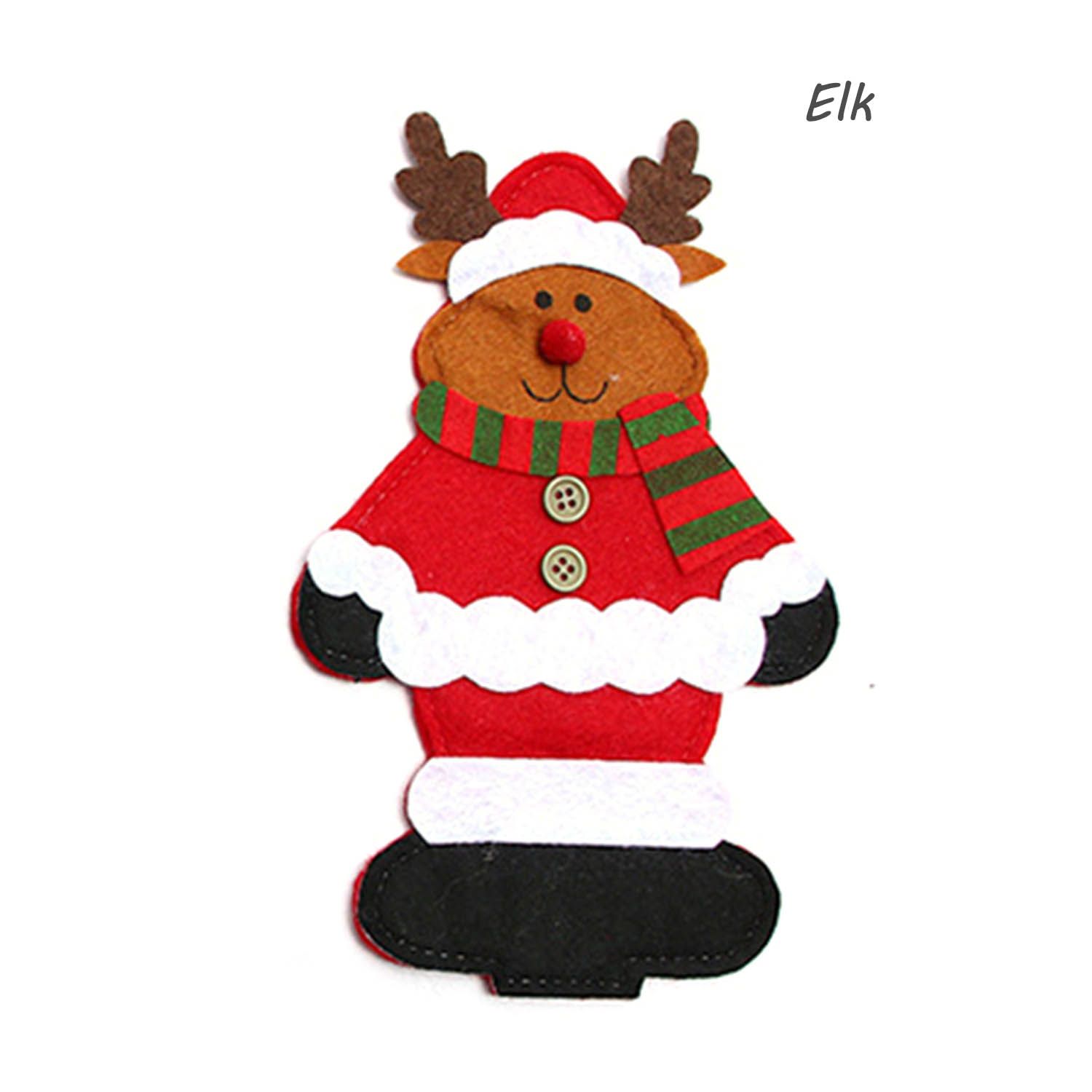 MAXG โต๊ะรับประทานอาหาร เครื่องประดับคริสต์มาสอีฟ บ้าน คริสต์มาส ปก ตก ...