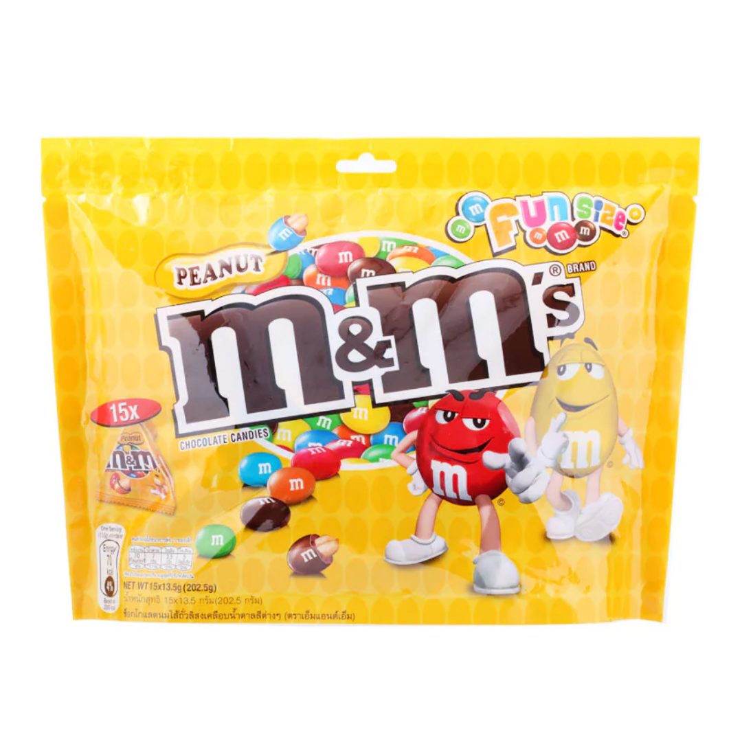 M&M's Peanut Fun Size เอ็มแอนด์เอ็ม พีนัท ฟันไซส์ ช็อกโกแลตนมไส้ถั่ว ...