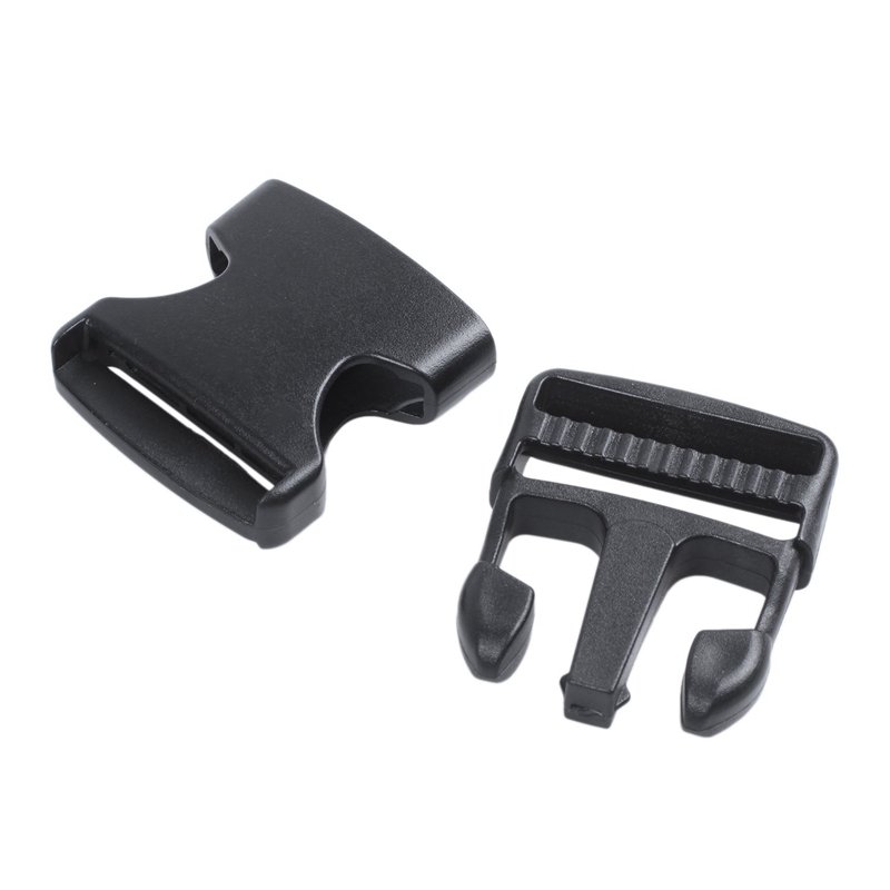 10x Hard Plastic Strap Band Belt Side Release Buckle 3cm Width Black ...
