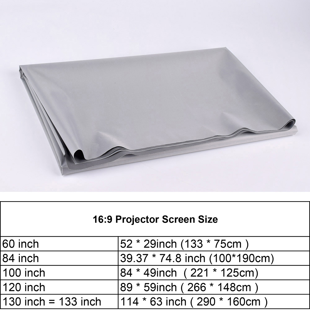 60 100 84 120 130 inch Projector Screen High Brightness Reflective ...