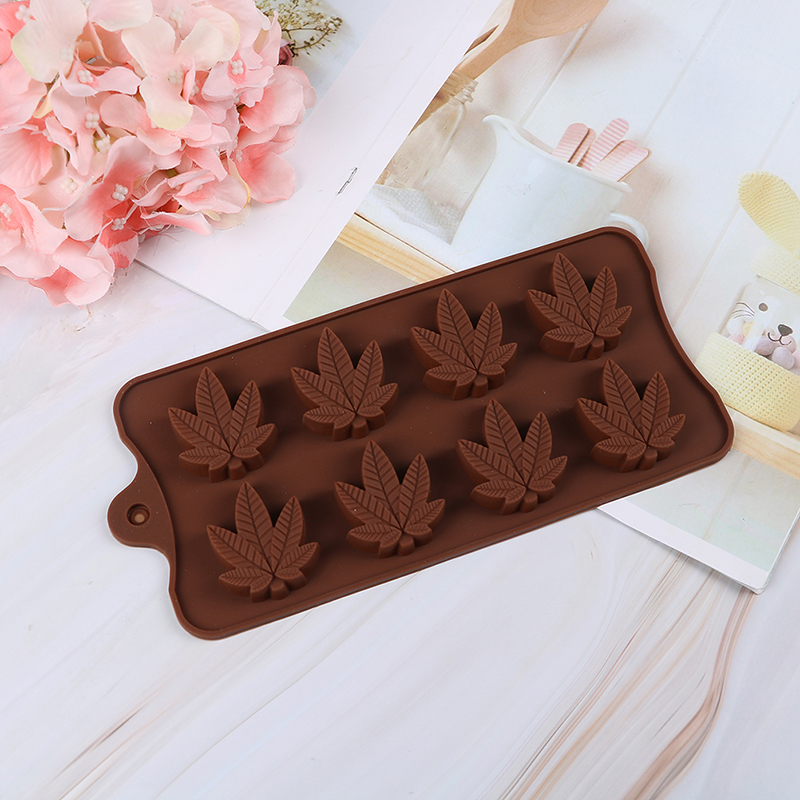WORE Maple Leaf Chocolate Mold Bar Block Ice Silicone Cake Candy Sugar ...