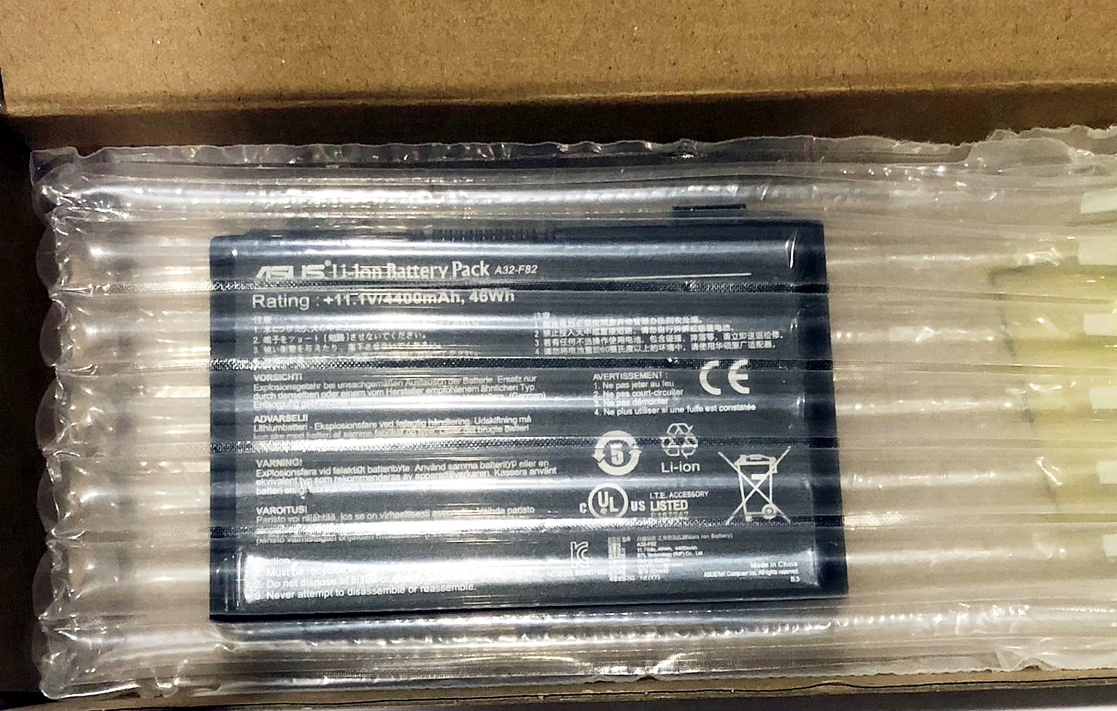 BATTERY ASUS A32-F82 แท้ สำหรับ K40, K40E, F82, F83, K6C11, F52, K50 ...