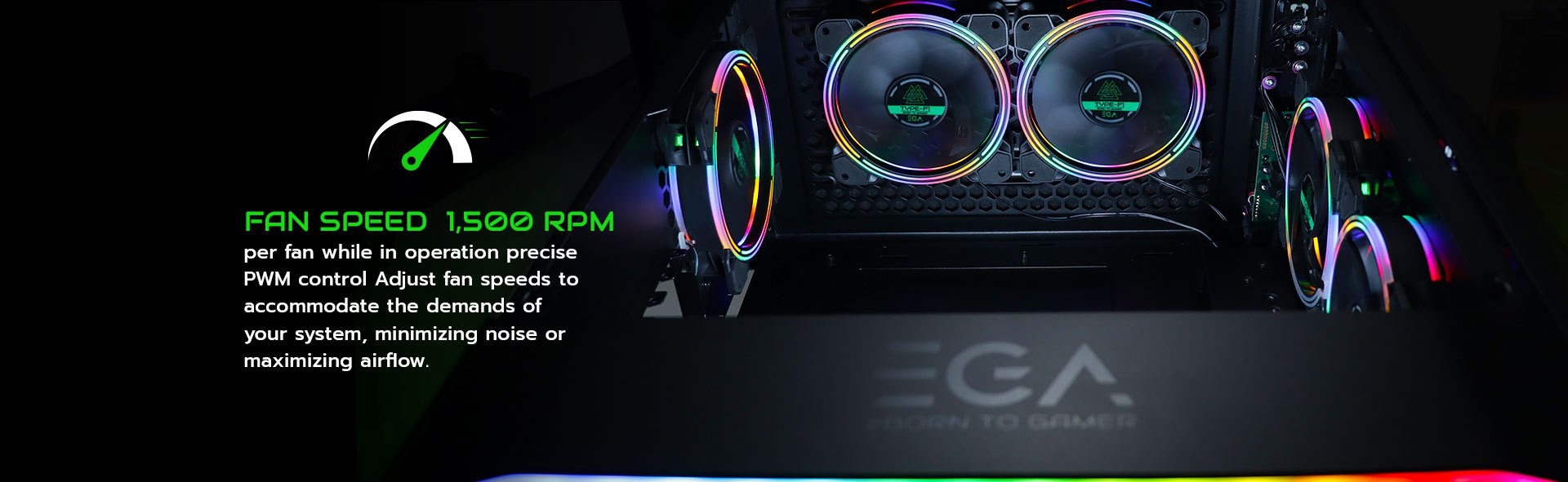 พัดลมเคส RGB EGA Type F1 Type F2 Cooling FAN PC 120mm พัดลมคอมพิวเตอร์ ...