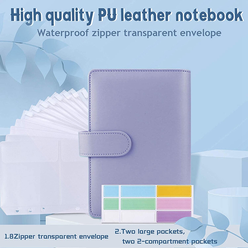 A6 Binder and 12 Transparent Envelopes System Budget Planning Notepad ...