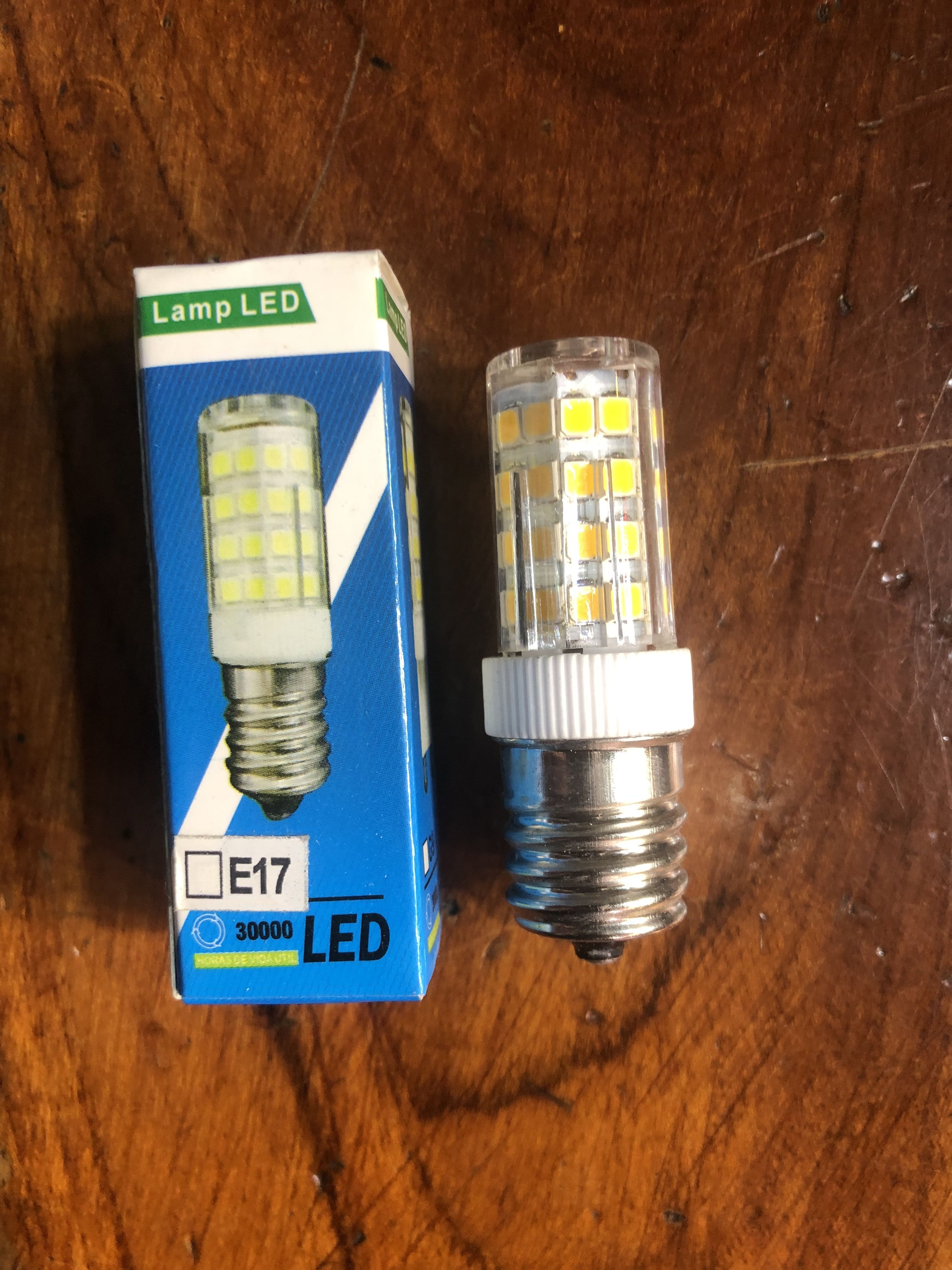 หลอดไฟแอลอีดี หลอดตู้เย็น หลอดศาลเจ้า 5W ขั้วE12 E14 E17 สีขาว สีวอร์ม วัสดุ เซรามิก พลาสติก ทน ...