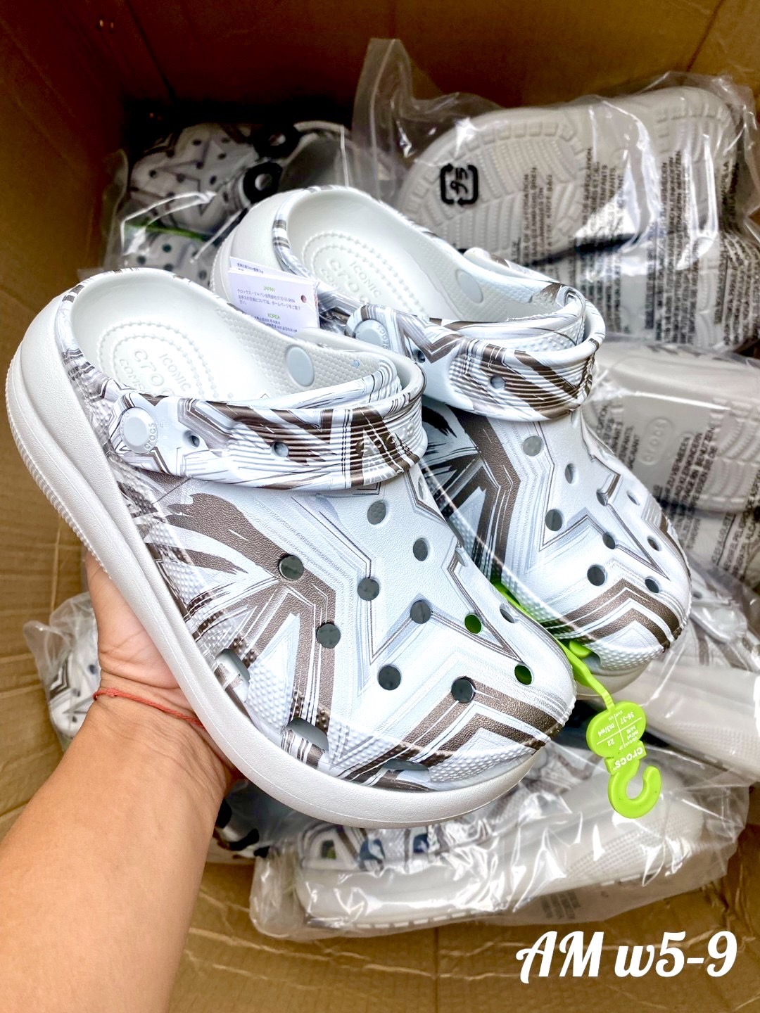 รองเท้าแตะแบบสวม เสริมส้น Croc Crush Clog Sz.W5-W9 มี 2 สี เข้าใหม่ ส้นหนา ใส่สบาย รองเท้าแตะ ...