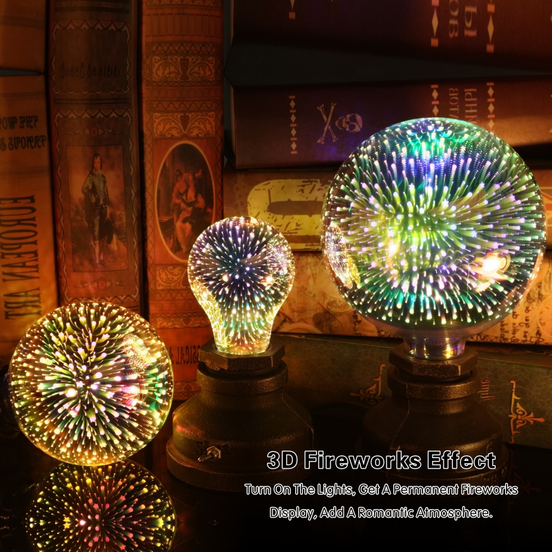 3D Decoration Edison LED Bulb E27 6W 85-265V Vintage Light Bulb Star ...