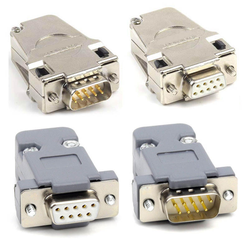 DB9 Connector RS232 Male Female 9Pin Plug Wire Solder Serial Port Plug ...