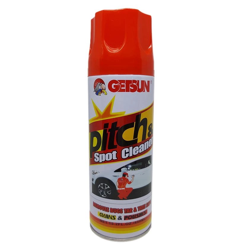 Pitch & Spot Cleaner 450ml แถมฟรี ผ้าไมโครไฟเบอร์ 1 ผืน สเปรย์ขจัดคราบ ...