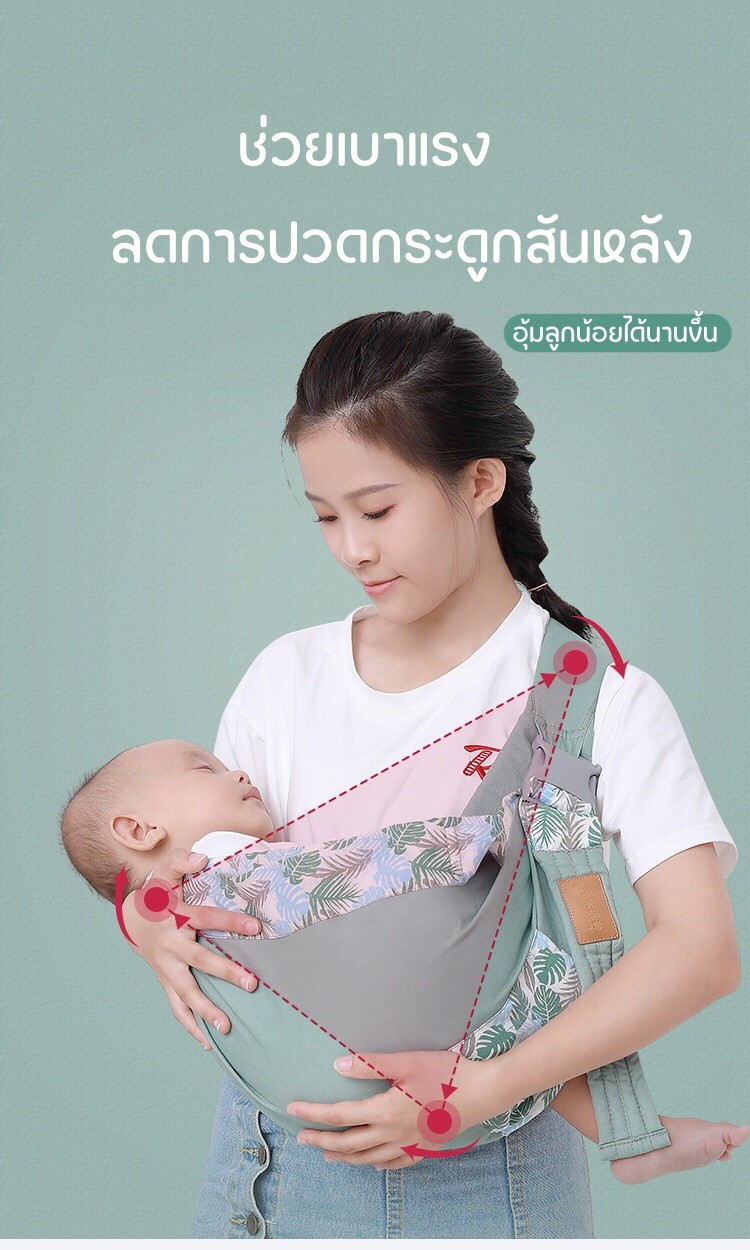 CHOMA เป้อุ้มเด็ก Baby Slings ผ้าอุ้มเด็ก สำหรับเด็กแรกเกิด ผ้าคลุมให้ ...