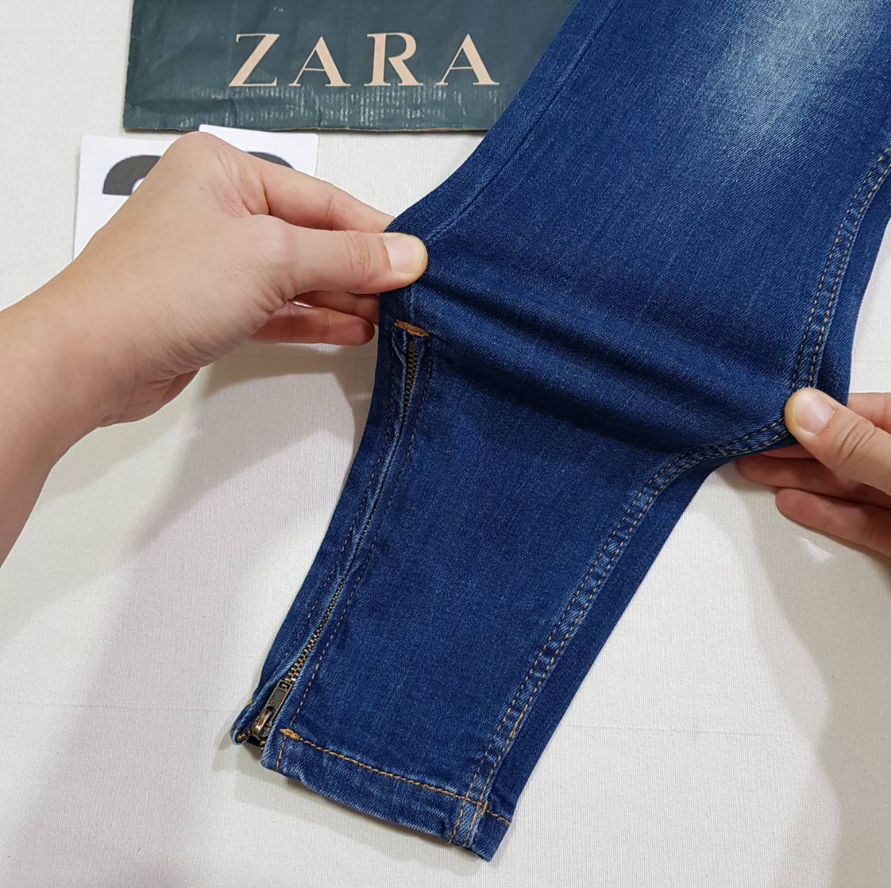22.ZARA TRAFALUC ZIP Eu38 เอววัดจริง 28 - Jeans_dee - ThaiPick