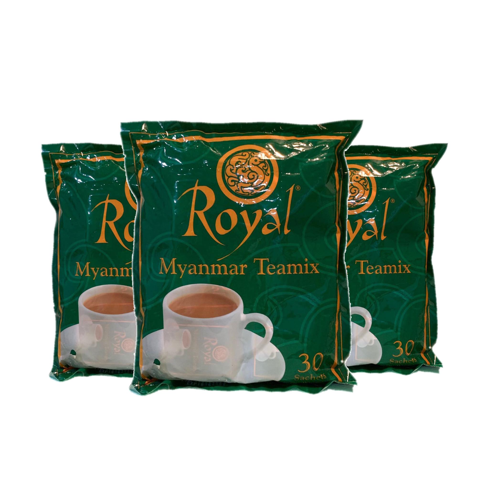 พร้อมส่ง Royal Myanmar tea mix ชานมพม่า 3in1 แพ้คละ30ซอง ของผลิตล็อต ...