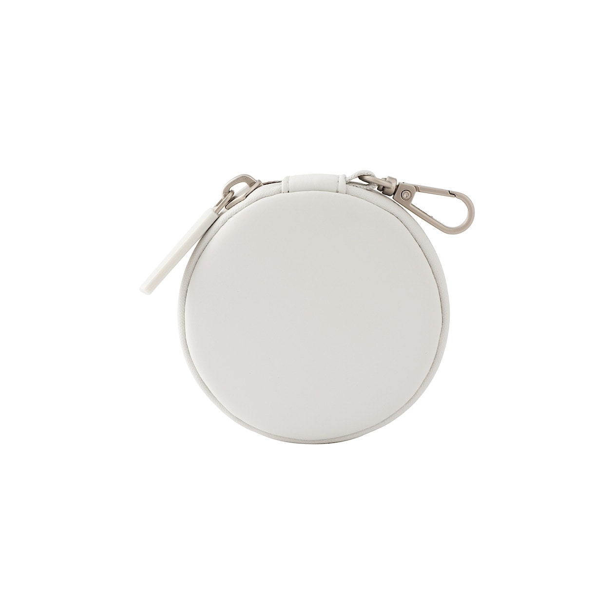 มูจิ กระเป๋าทรงกลมขนาดเล็กมีตัวเกี่ยว - MUJI PU Gadget Case Round (DIA 8 x 1.7 cm) | Lazada.co.th