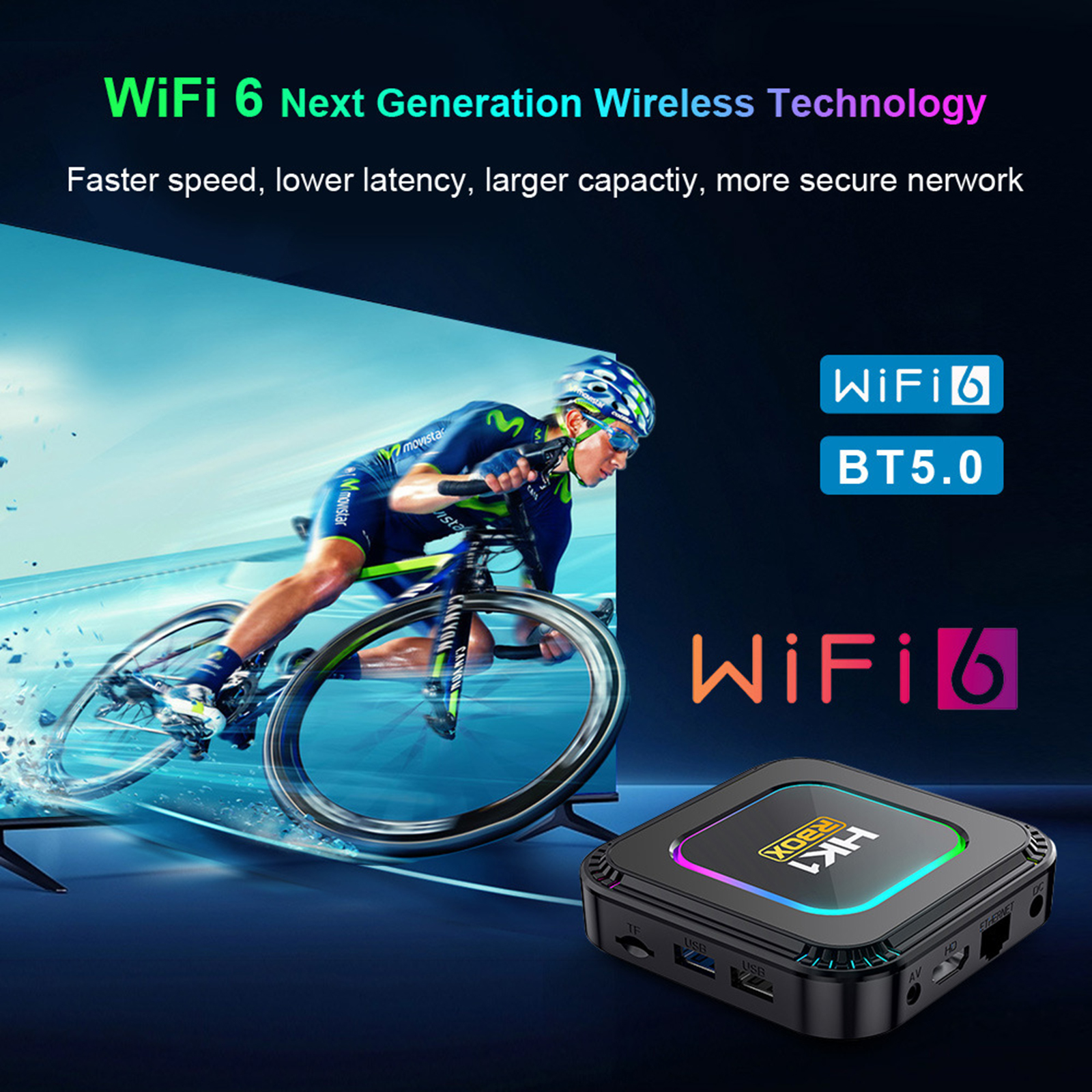 HK1 RBOX X4S Wifi 2.45G Bluetooth 4.1 CPU Amlogic S905X4 Android 11 ...