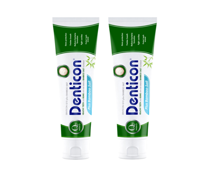 ( มีคูปองส่งฟรี ) 150 กรัม 2 หลอด / Denticon เดนติคอน ยาสีฟัน คิวเท็น ...