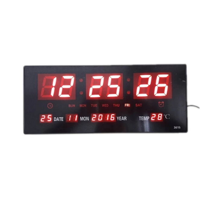 นาฬิกาดิจิตอล LED Number Clock แขวนผนัง รุ่น 3615 ขนาด 36X15CM สีแดง ...