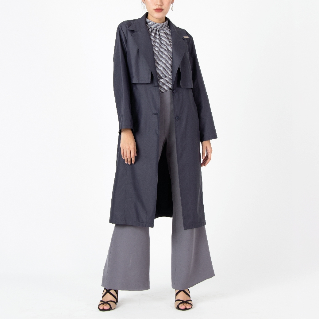 LOF FI CIEL PROTECTIVE COAT โค้ทกันละอองน้ำอเนกประสงค์ สีกรม เสื้อแจ็คเ ...