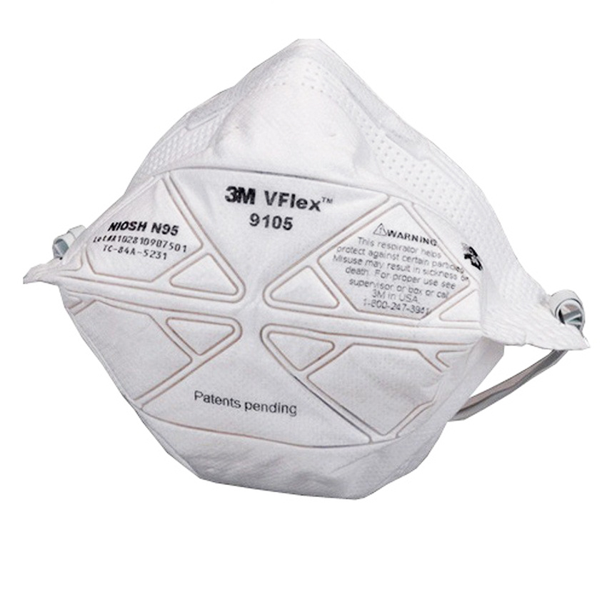 หน้ากากN95 หน้ากากกันไวรัส เชื้อโรคและกันฝุ่น2.5 3M 9105 VFLEX มาตรฐาน N95 แท้100 ออกใบกำกับภาษี ...