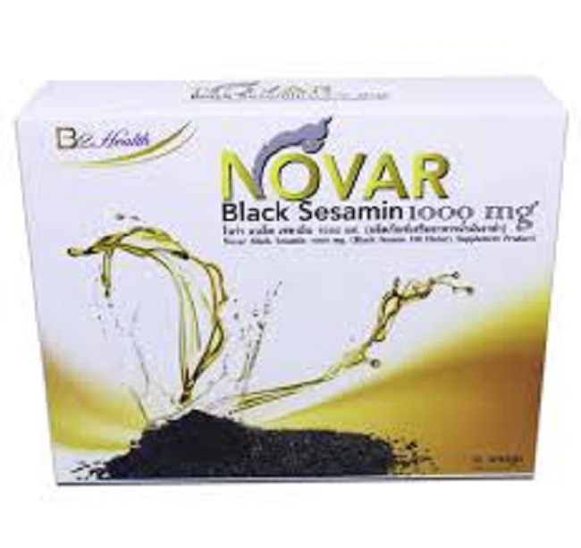 NOVAR Black Sesamin 1000 mg โนว่า 1 กล่อง x 30 แคปซูล น้ำมันงาดำสกัด ...