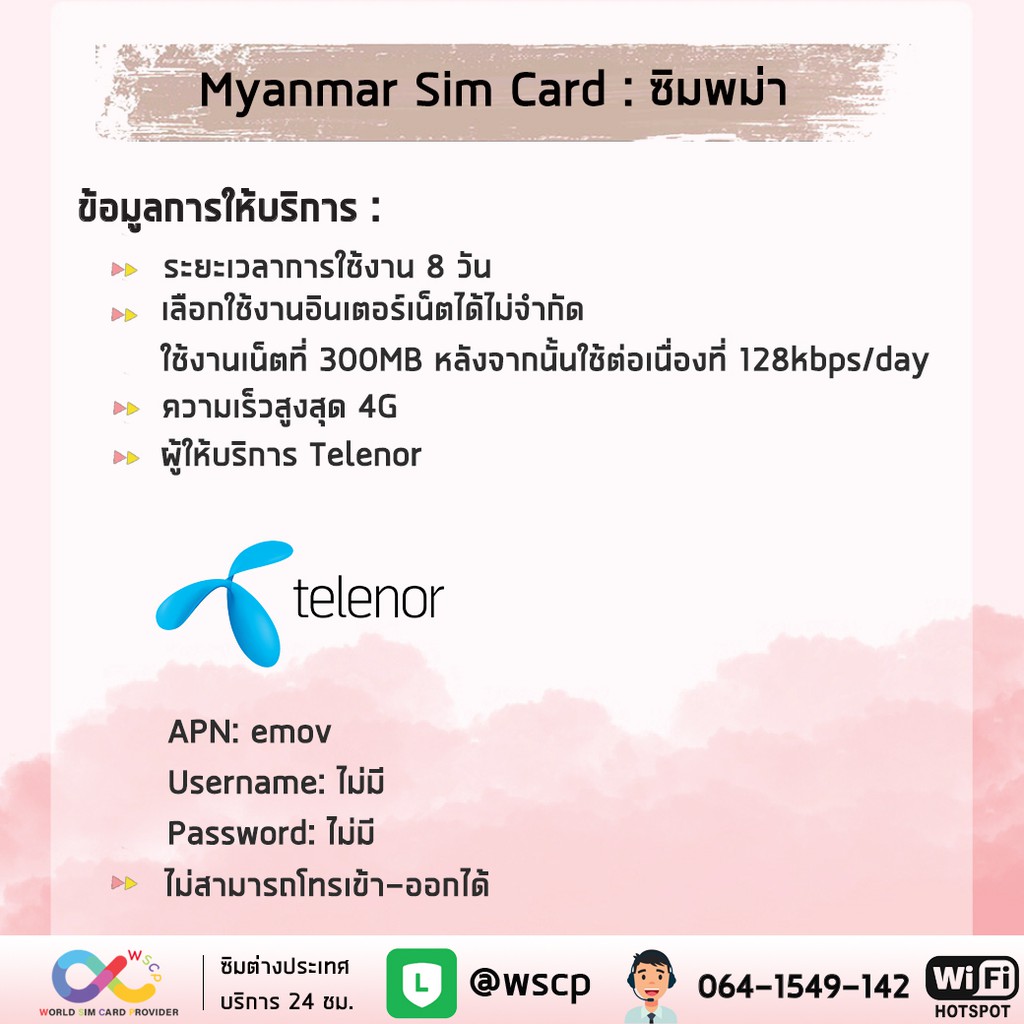 [หมดแล้วหมดเลย]ซิมหมดอายุ สำหรับการทดลอง Myanmar Sim Card 300MB 128kbps ...