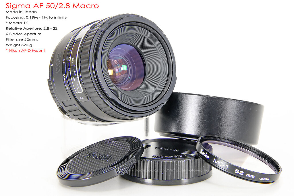 Sigma AF 502.8 MacroHood Nikon AF-D Mount - VintagePhotoMania - ThaiPick