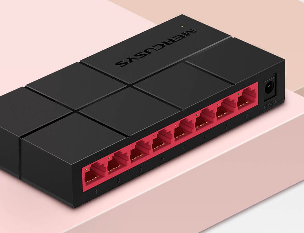 HUB LAN SWITCH HUB gigabit MERCUSYS MS108G 8 PORTS 101001000Mbps ...