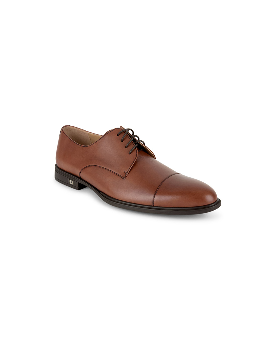 DAPPER รองเท้าหนัง แบบผูกเชือก Cap-Toe Derby Shoes สีน้ำตาลแทน - DAPPER ...