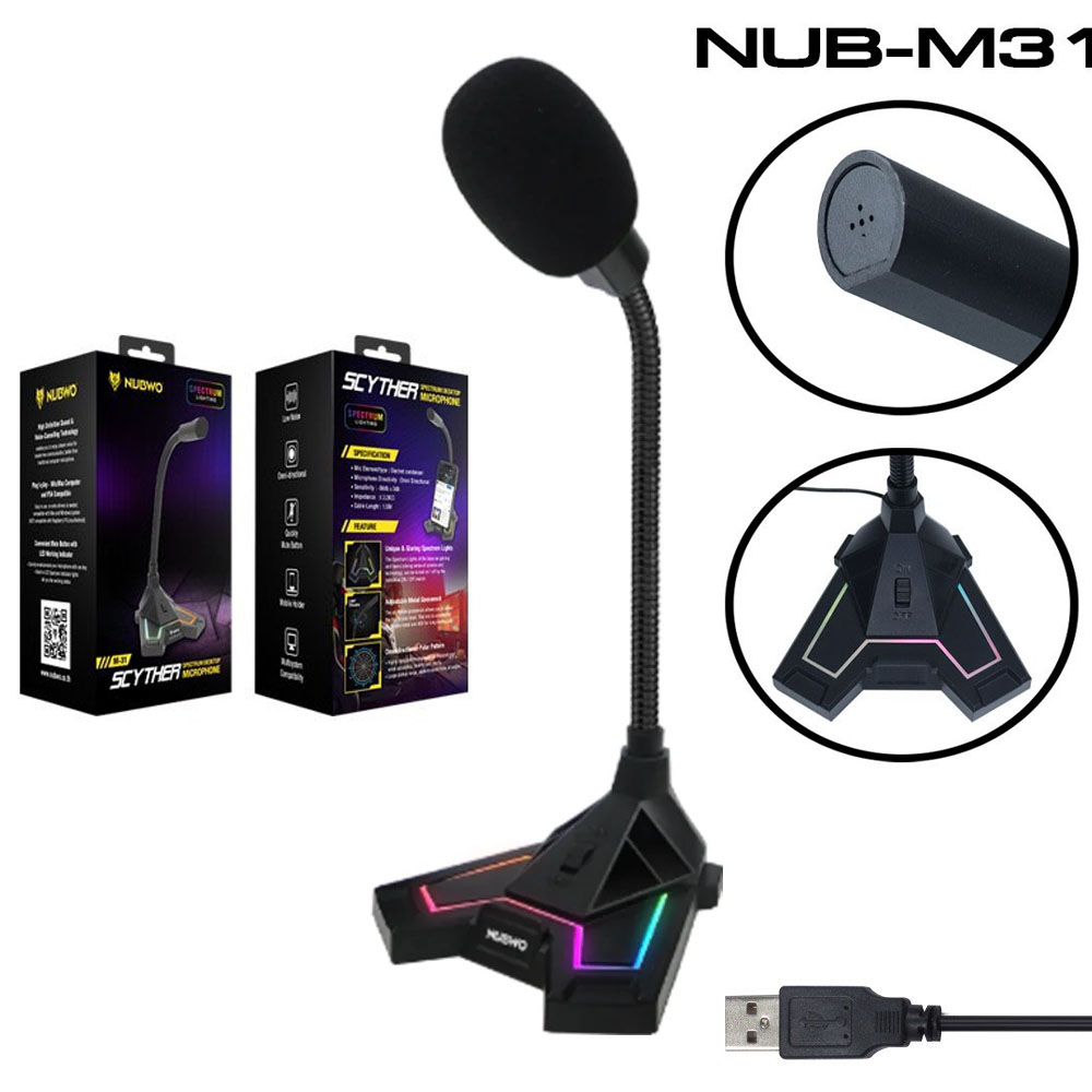 Mic NUBWO M180 ไมค์โครโฟน คอมพิวเตอร์ ตั้งโต๊ะ Microphone ไมค์ คอม M180 ...