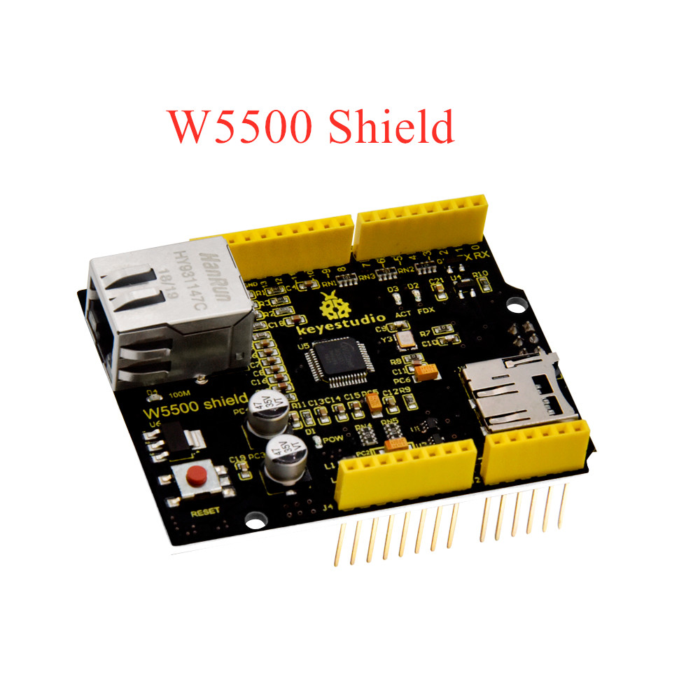 Keyestudio W5500 Ethernet Shield Ethernet Control Expansion Board สำหรับ Arduino (ไม่มี POE ...
