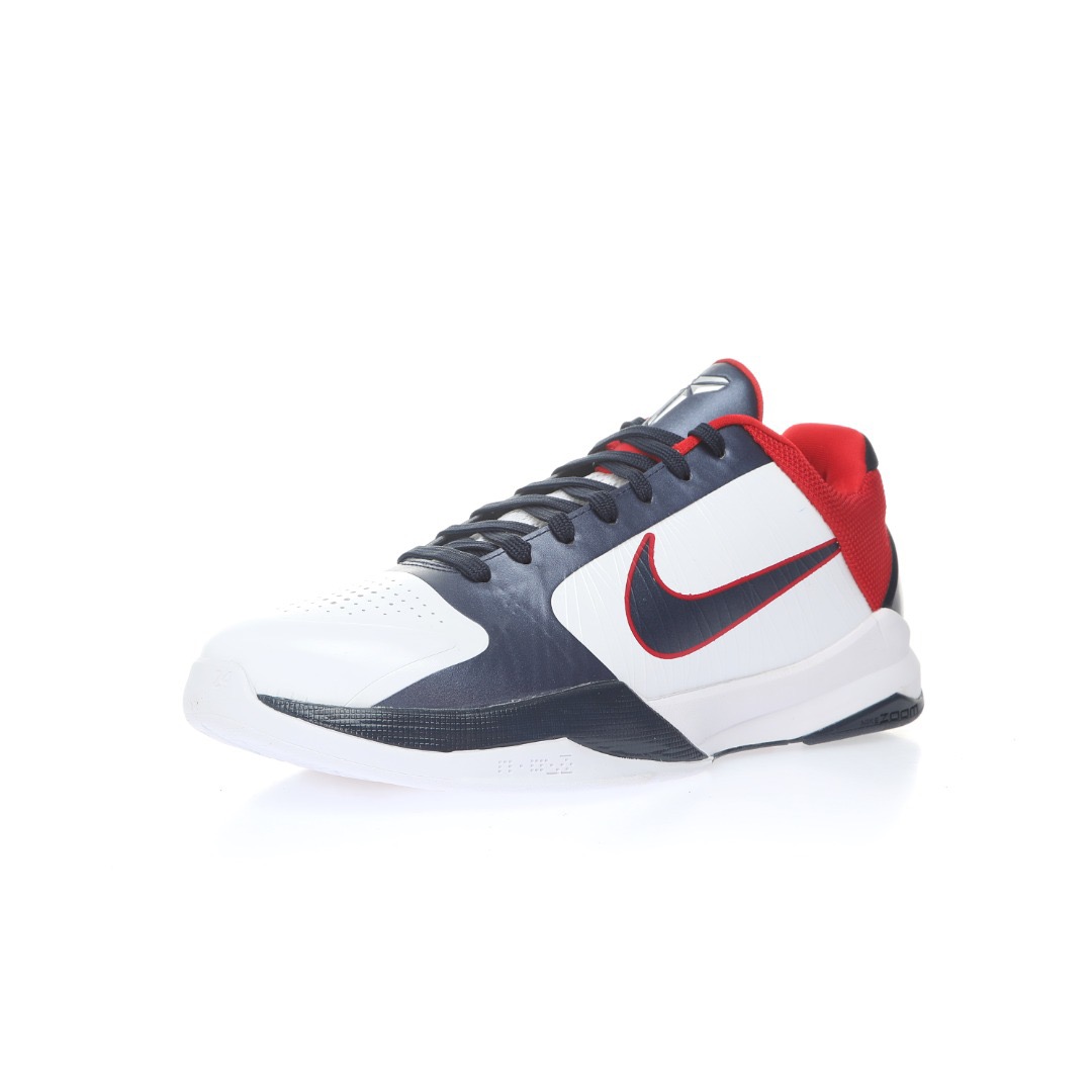 NEW Nike Zoom Kobe ZK5 Protro USA White Obsidian Sport Red Kobe 5th ...