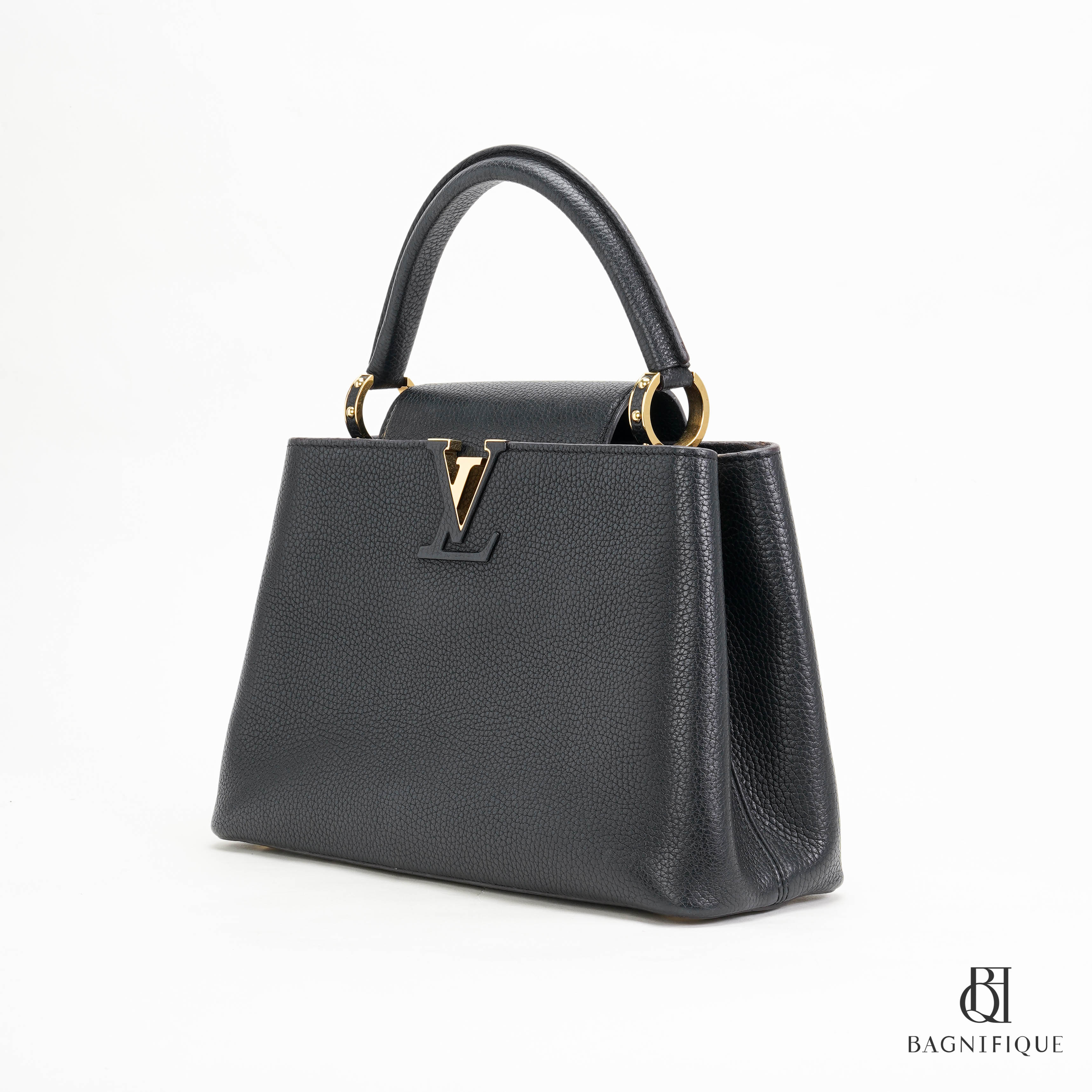 LOUIS VUITTON CAPUCINES MM BLACK CALF GHW - BNF BRANDNAME - ThaiPick