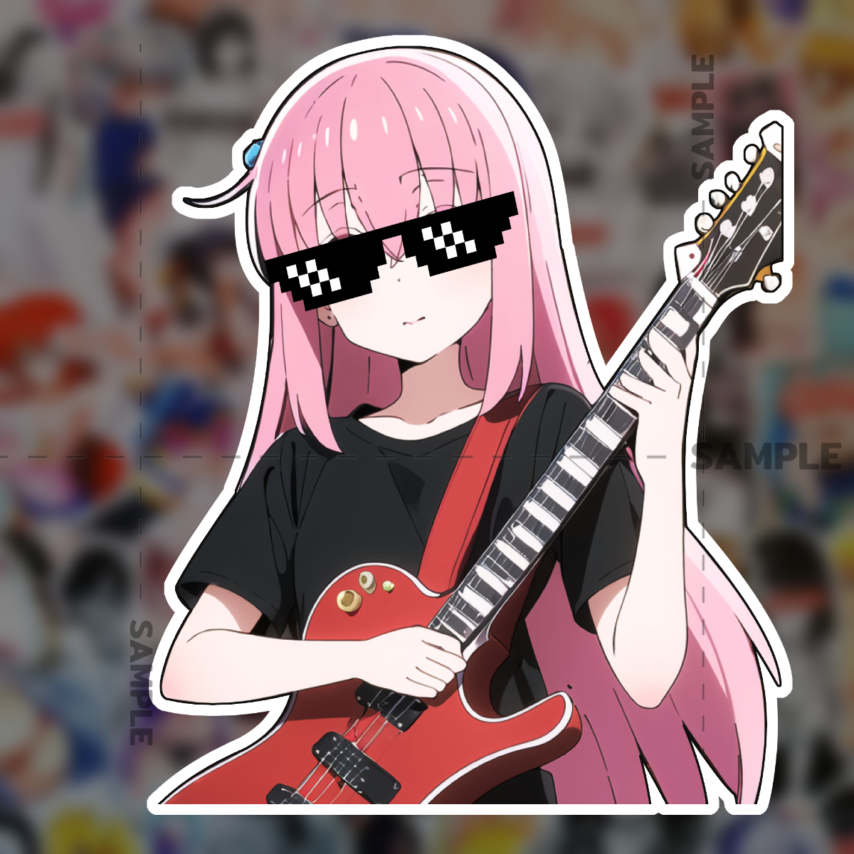 Bocchi meme สติ๊กเกอร์ Anime Bocchi The Rock! Sticker บจจิ มีม | Lazada ...