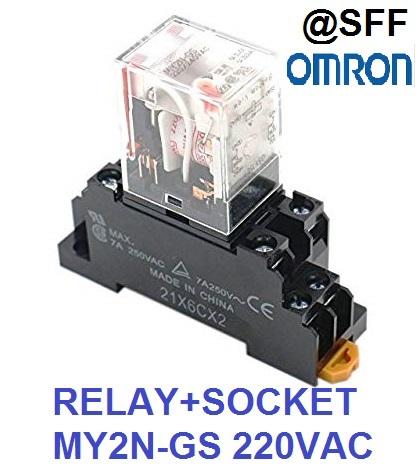 OMRON RELAY MY2N-GS AC220V + socket รีเรย์ 8 ขา 220V + ฐาน omron จากศูนย์แท้ในไทย | Lazada.co.th