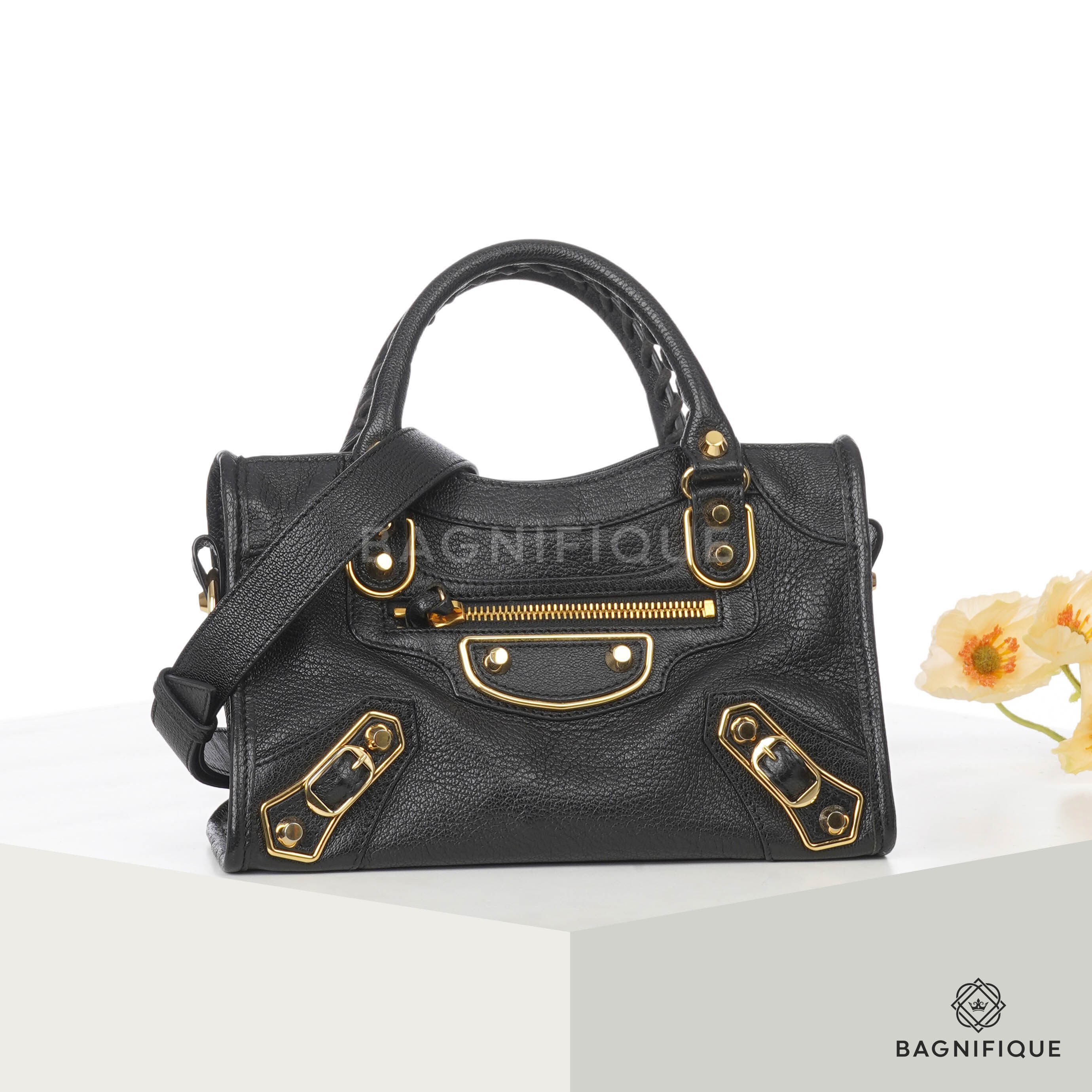 BALENCIAGA CITY EDGE MINI BLACK GHW - Bagnifique Brandname - ThaiPick