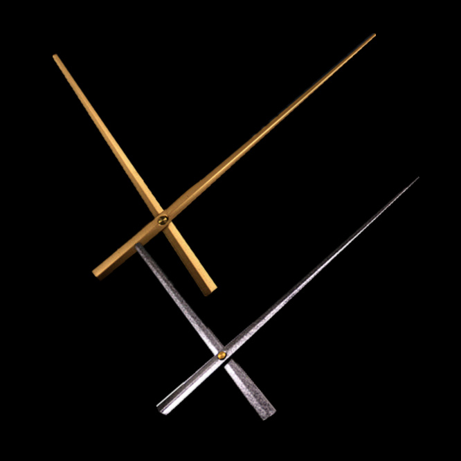 2 sets Large long metal pointer Wall clock hands Black Silver Gold ...