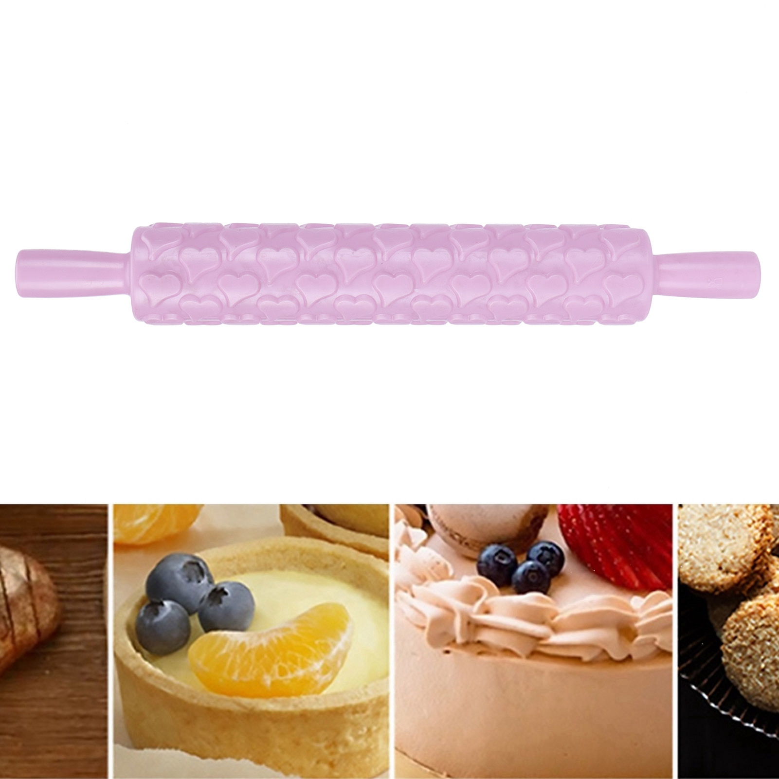 Fondant Cake Rolling Pin Embossing Roller เบเกอรี่คุกกี้เครื่องมือตก ...