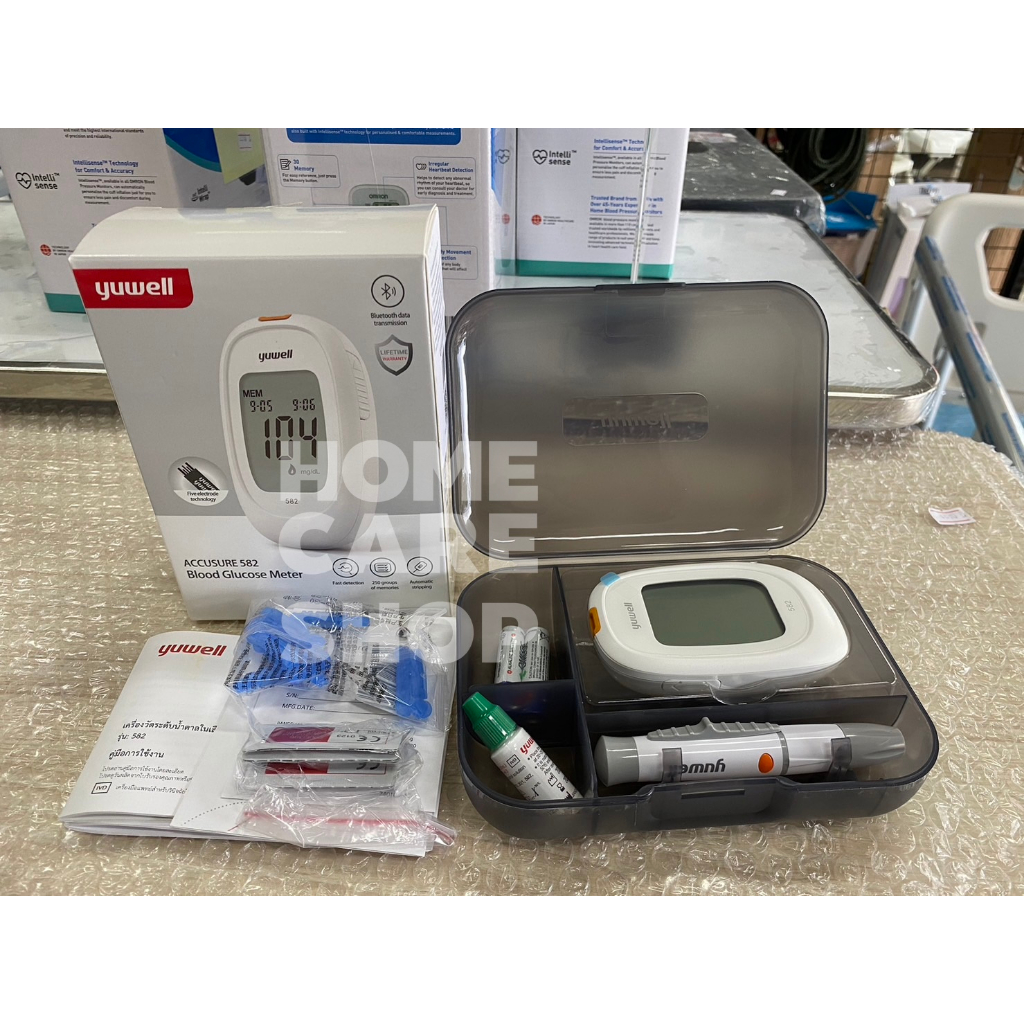 Yuwell เครื่องตรวจน้ำตาลในเลือด รุ่น 582 (Bluetooth) Blood Glucose ...
