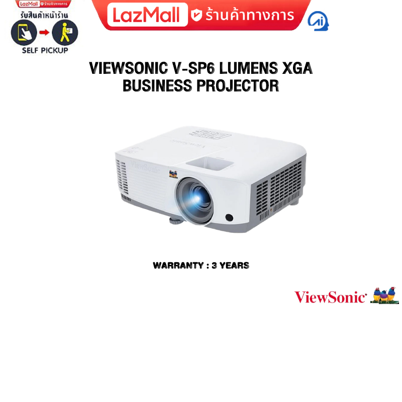 [ผ่อน 0% 10 ด.]VIEWSONIC V-SP6 LUMENS XGA BUSINESS PROJECTOR /ประกัน 3 ...