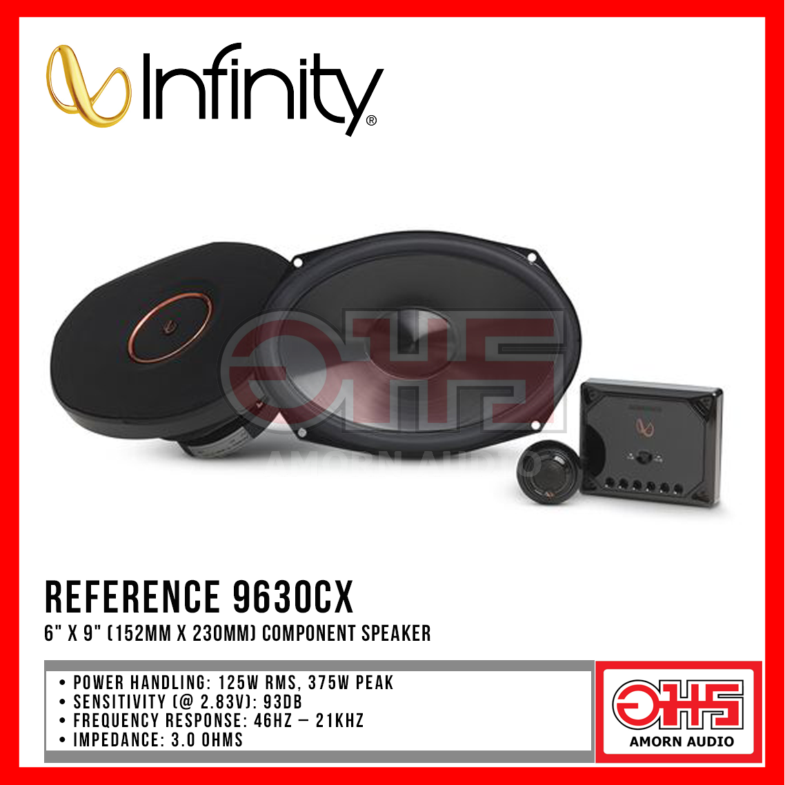 Infinity REFERENCE 9630CX 6" x 9" (152mm x 230mm) component speaker ...