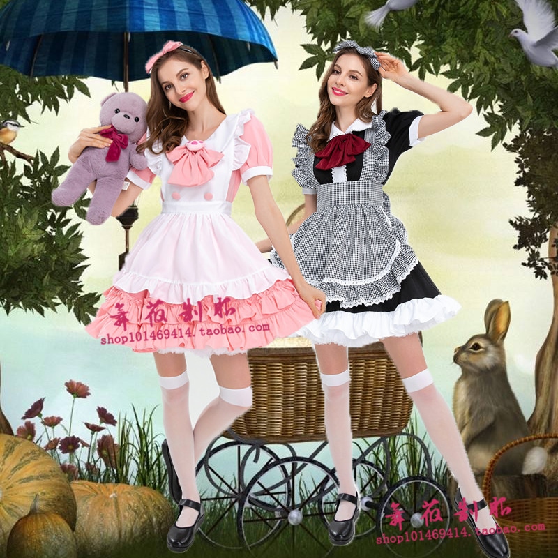 Alice in Wonderland maid costume cosplay princess dress maid game ...