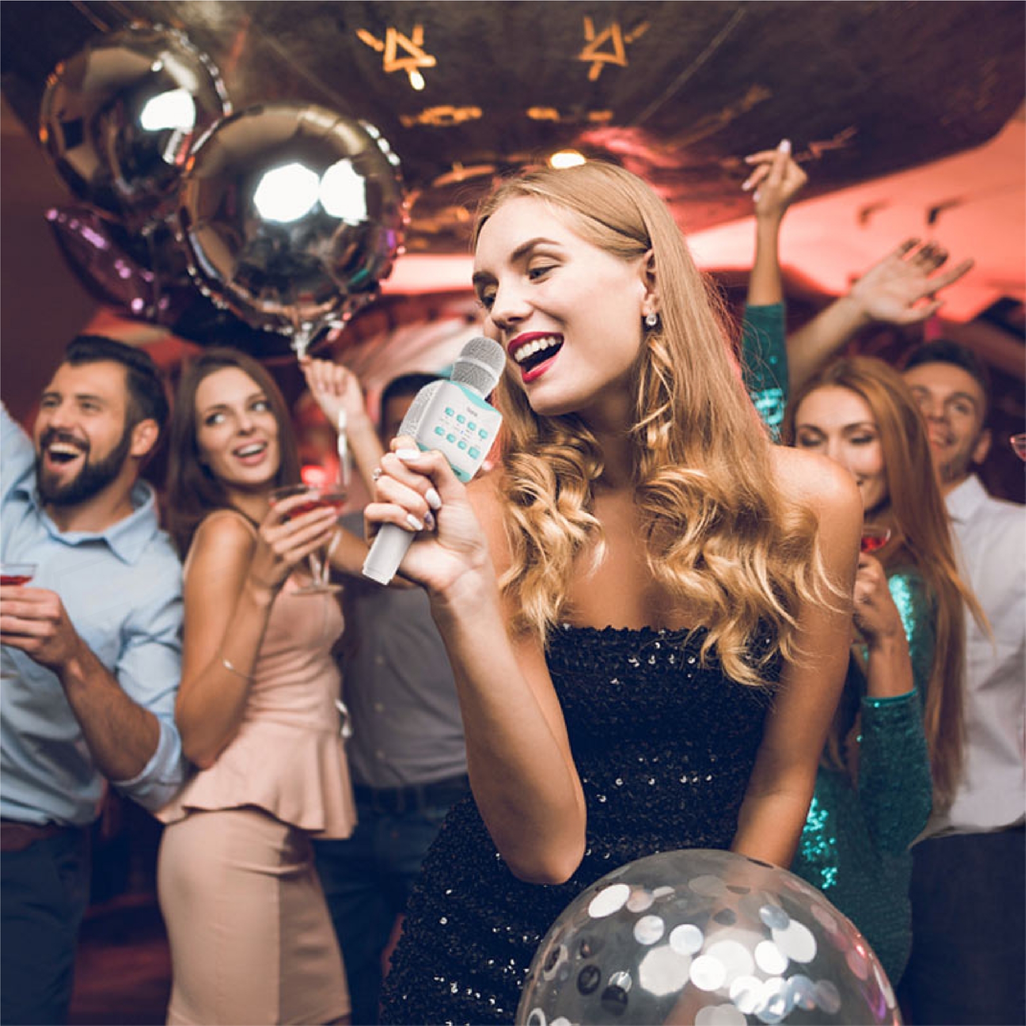 hoco BK5 ไมโครโฟน Cantando Karaoke Microphone BT 5.0 ใส่ SD CARD / แฟลชไดร์ฟ ได้ ไมค์ลอย มีแบตใน ...