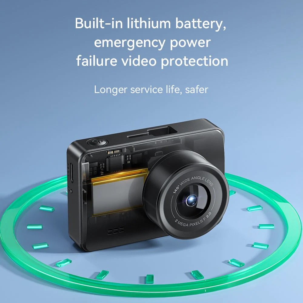 ประกัน 1 ปี Hoco DV3 กล้องติดรถยนต์ กล้องหน้าหลัง ชัดระดับ FHD ชัดทั้งกลางวันและกลางคืน หน้าจอ ...