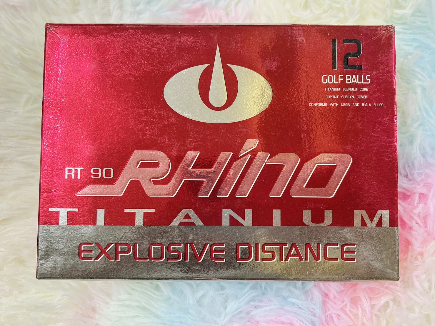 ลูกกอล์ฟ RHINO TITANIUM RT 90 (แบ่งขาย 3 ลูก/กล่อง) มีตำหนิที่กล่องซีด ...