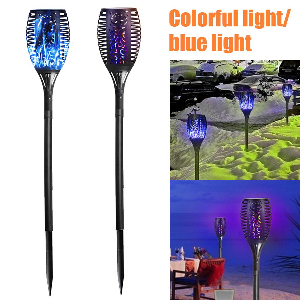 23inch LED Solar Flame Lights Outdoor 33 Led Solar Garden Light ...